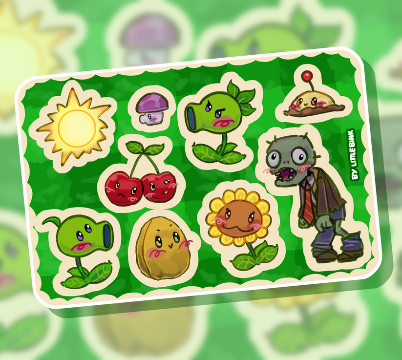 Plants VS Zombies Sticker Sheet – littlebink